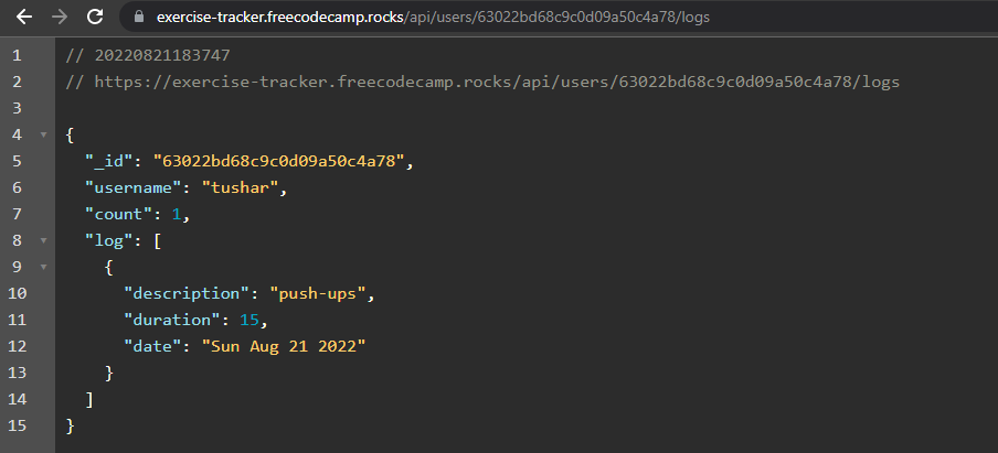 Back End Development And APIs Projects Exercise Tracker JavaScript