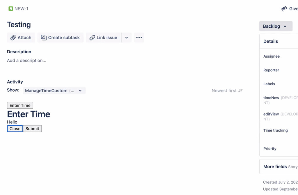 Cannot get Jira Forge CustomUI Styling to show up in Jira activity panel - Jira Cloud - The ...
