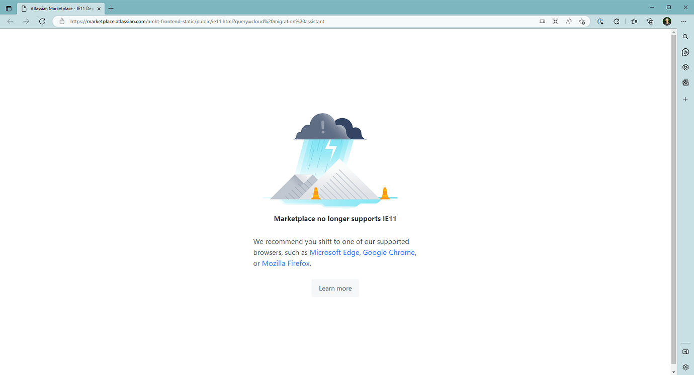 Retiring IE11 Support For The Atlassian Marketplace Website 