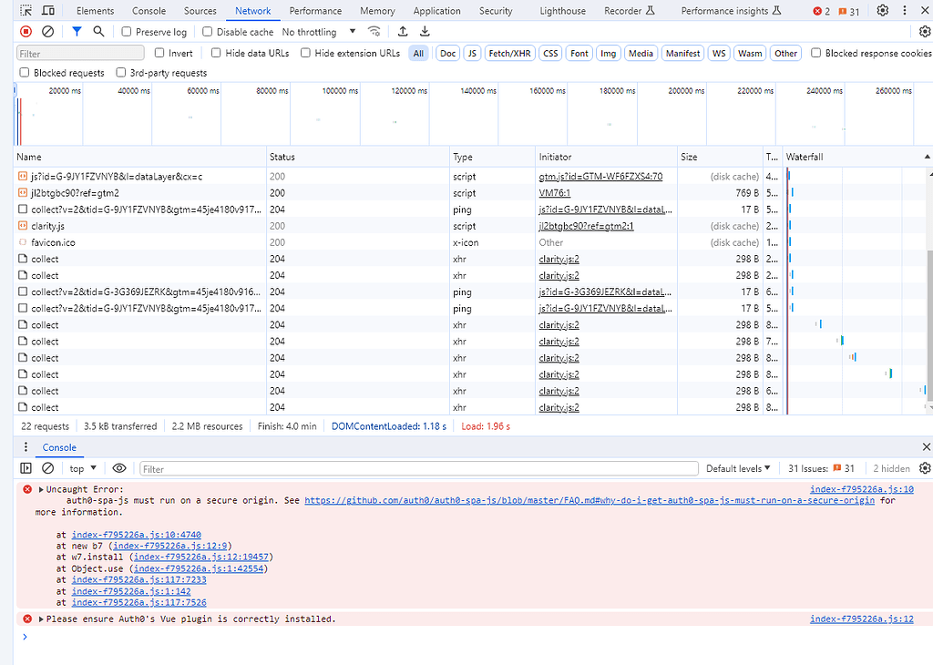 Index F795226a Js 10 Uncaught Error Auth0 Spa Js Must Run On A Secure Origin Auth0 Community