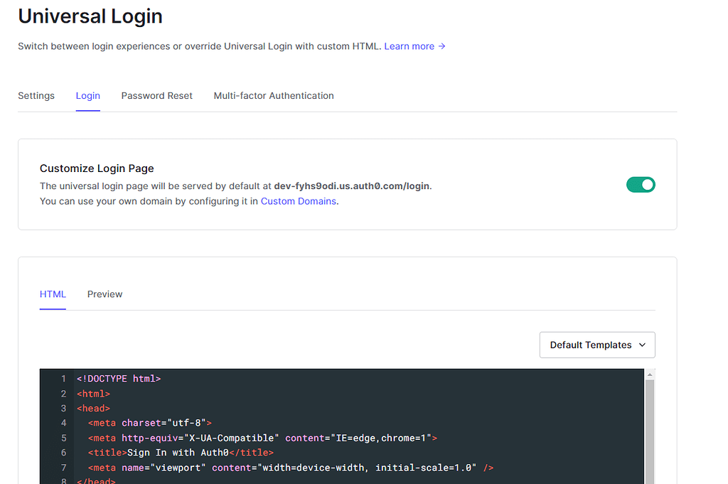 Customize login page - Auth0 Community