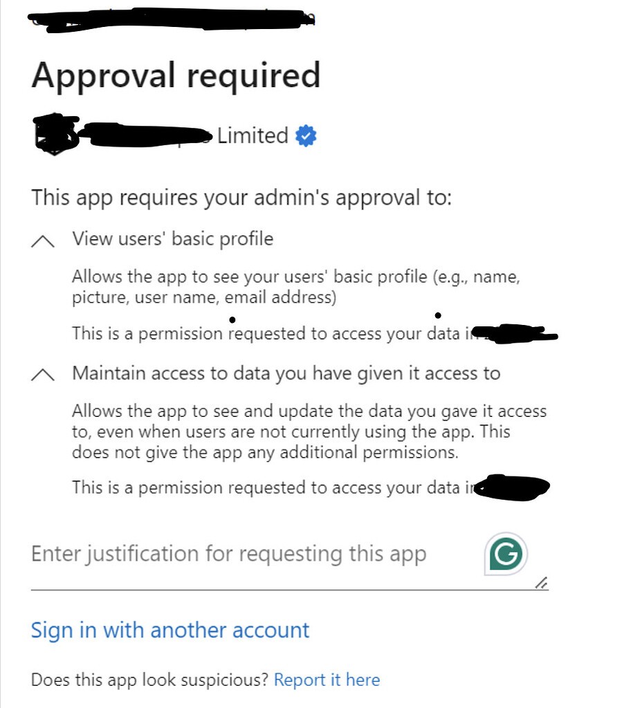 Is "admin approval" expected when setting up Azure-Ad? - Auth0 Community