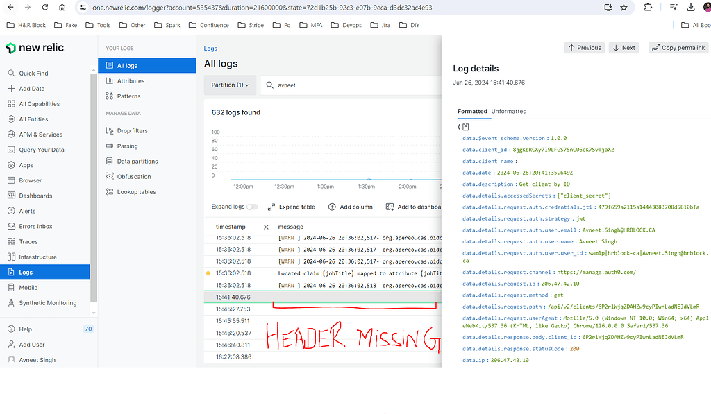 Custom webhook message header missing in New Relic - Auth0 Community
