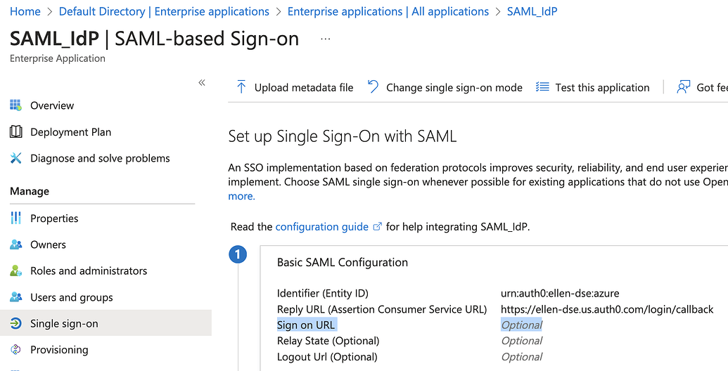 Testing Idp Initiated Saml Login With Azure As The Idp Auth0 Community