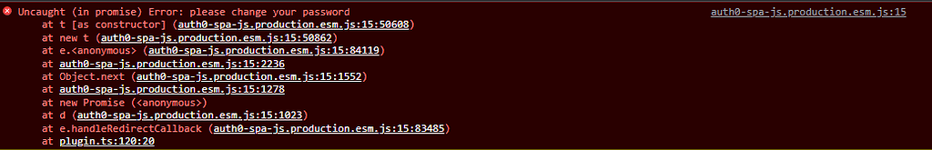 Error: please change your password - Auth0 Community