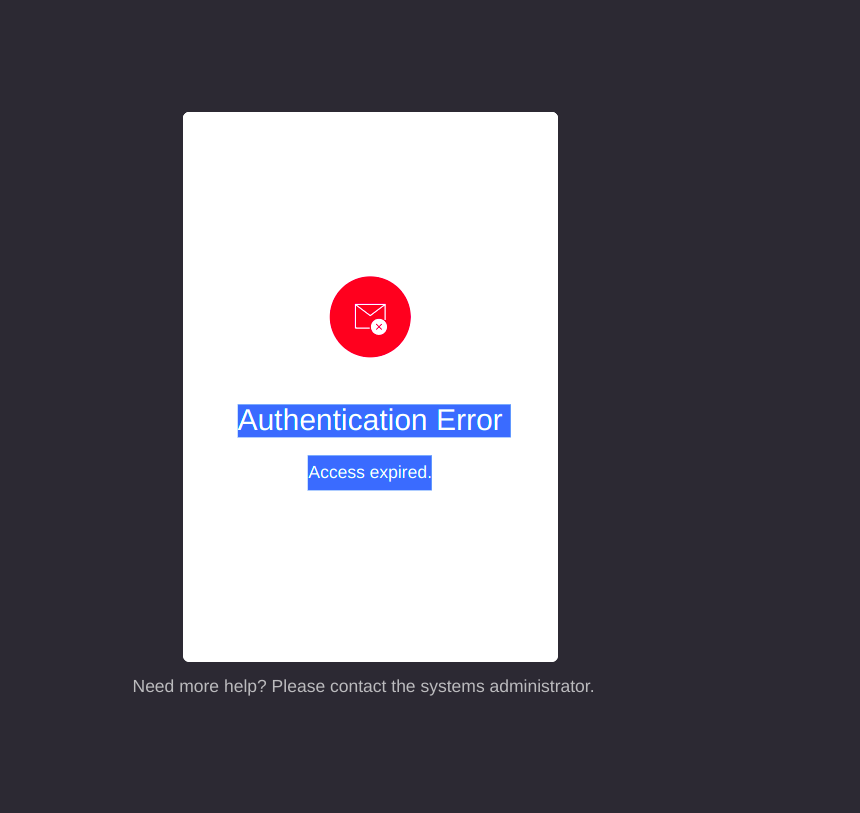 Authentication Error Access Expired When Password Reset Auth0 Community