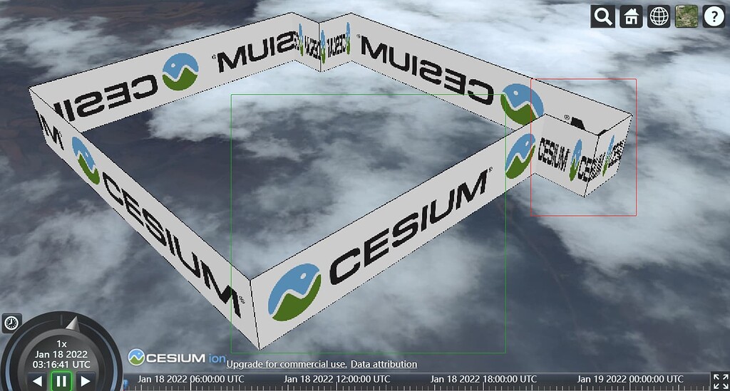 The ImageMaterialProperty of WallGraphics may incorrectly render and display - CesiumJS - Cesium ...