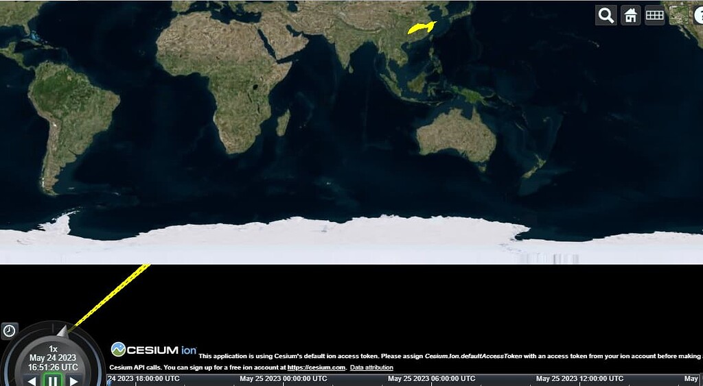 Polylines Rendering Below The Map Cesiumjs Cesium Community