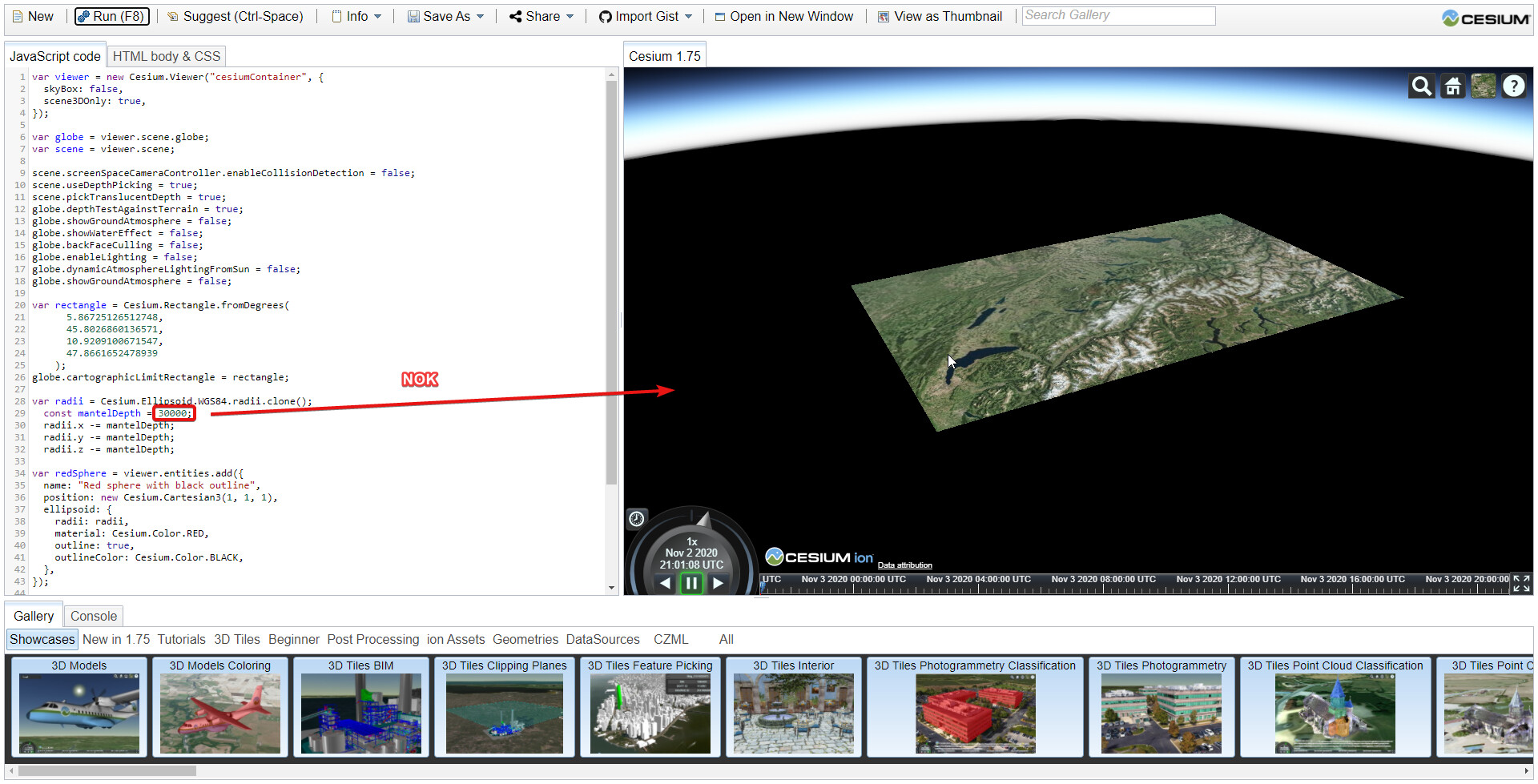 Object Placed Below 21km Not Visible Cesiumjs Cesium Community