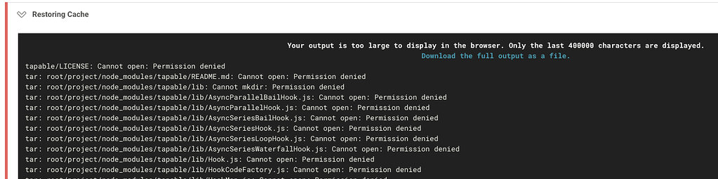 Cache restore step fails - Feedback & Bug Reports - CircleCI Discuss