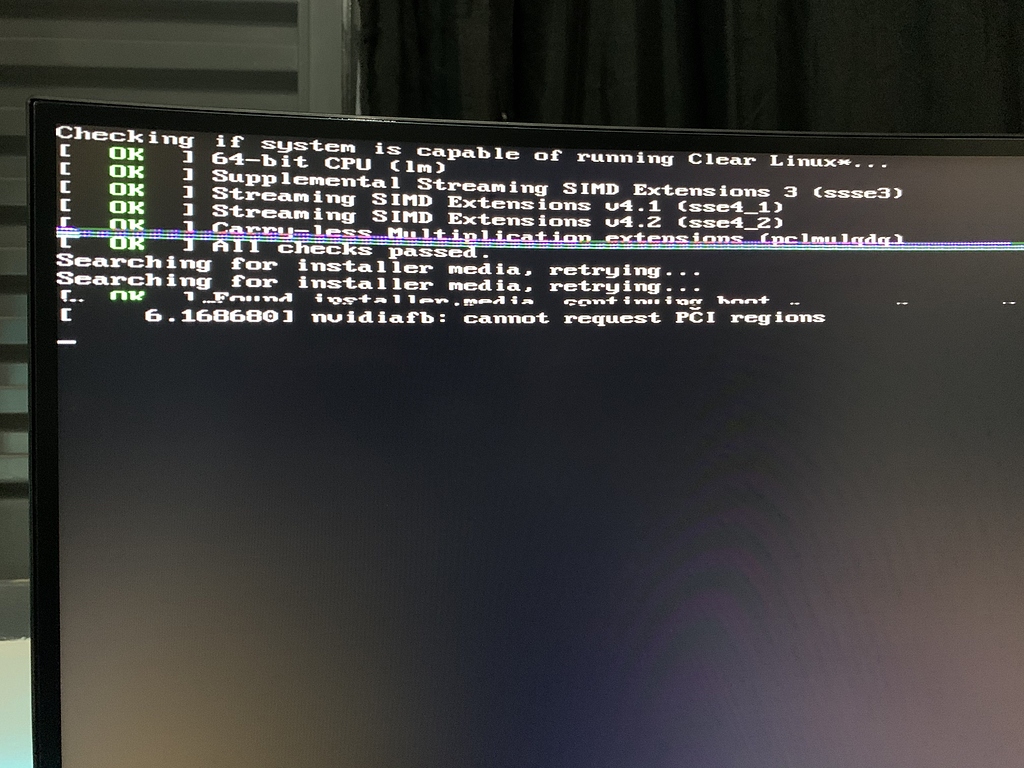 Strange Installation Issue - Q&A - Clear Linux OS Forum