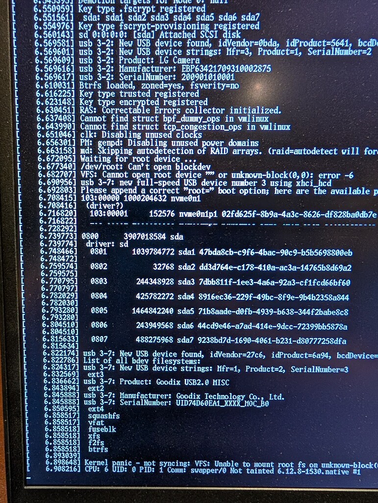 42840: Kernel panic - not syncing - General Discussion - Clear Linux OS Forum