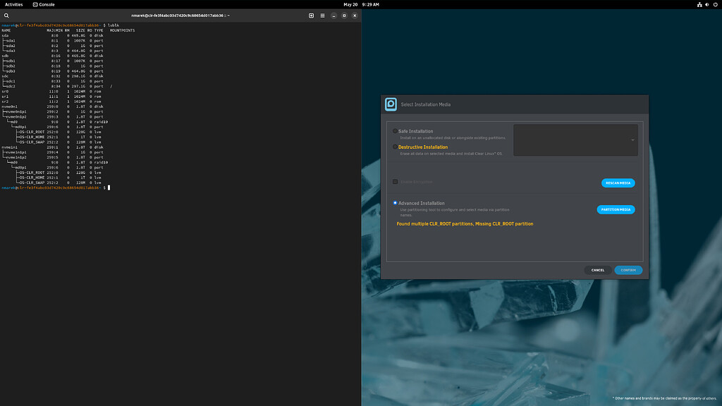 Problem installing on mdadm raid - General Discussion - Clear Linux OS Forum