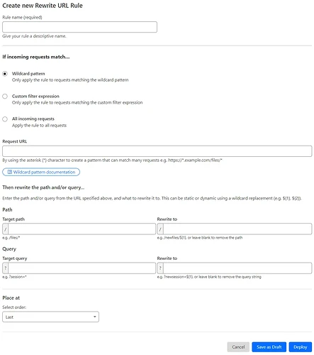 Rules - Simplified UI for URL Rewrites - Changelog - Cloudflare Community