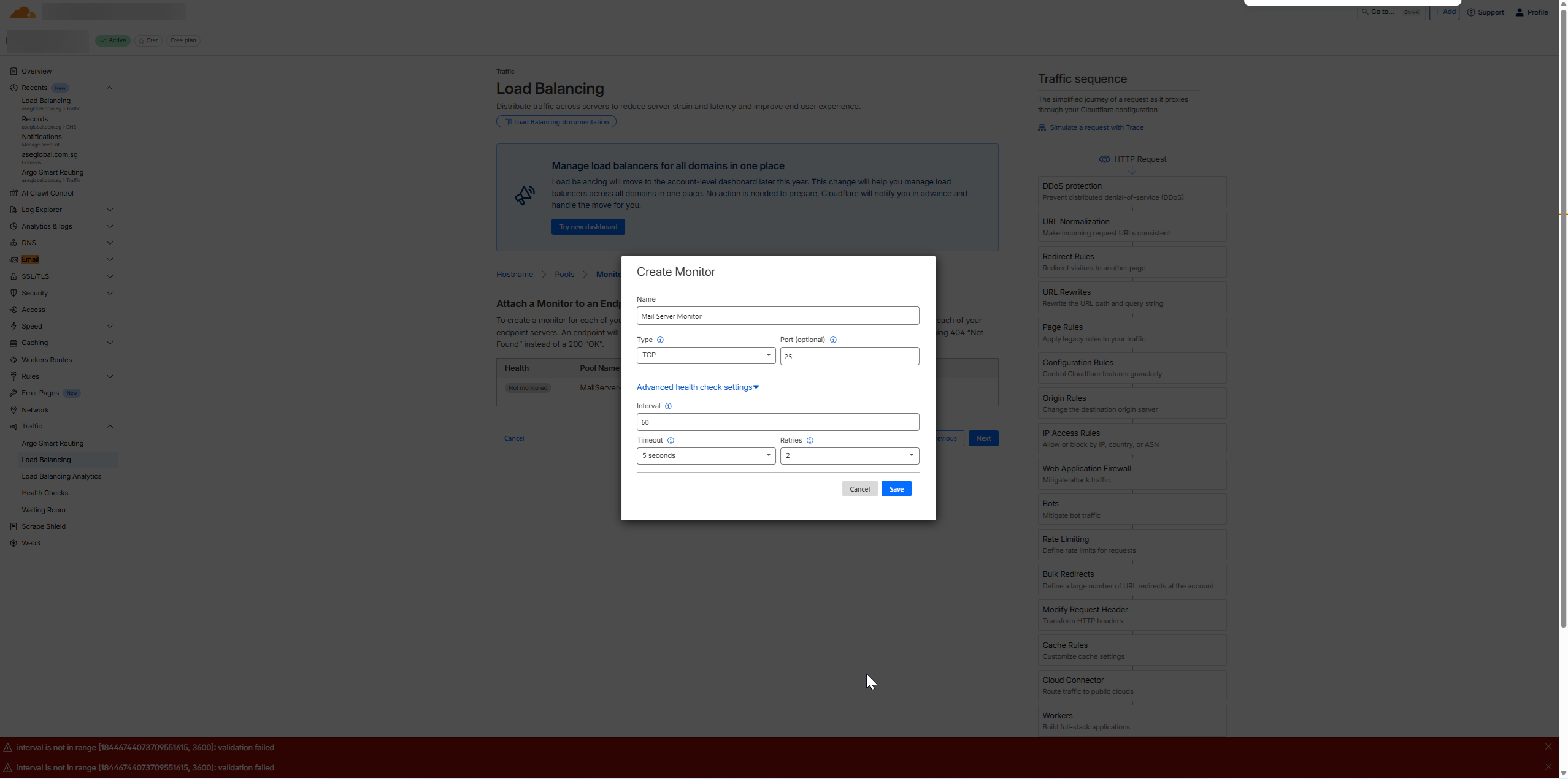 Failed to create Health Monitor for load balance - Load Balancing ...