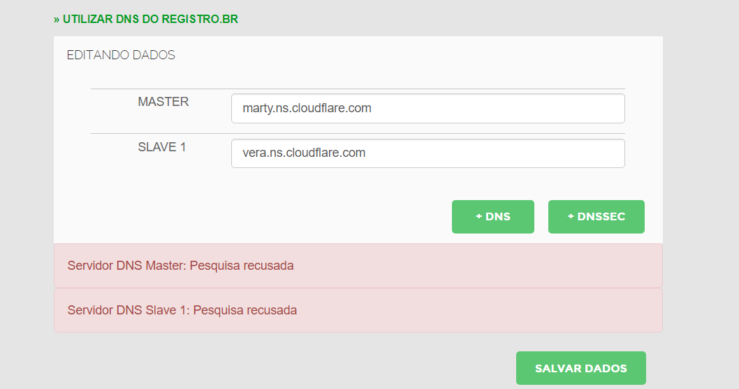 Nameserver Error Search Declined Dns And Network Cloudflare Community