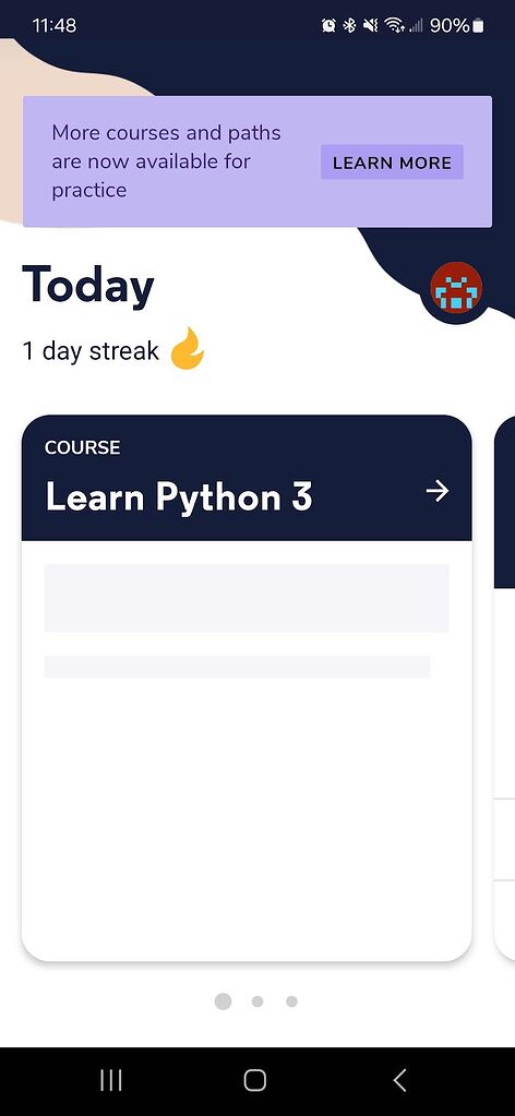 Codecademy Mobile App Can T Practice Review Old Courses Bug Reporting Codecademy Forums