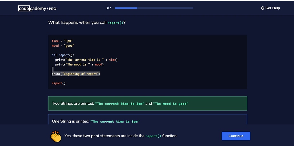 Introduction To Functions Quiz Python Codecademy Forums