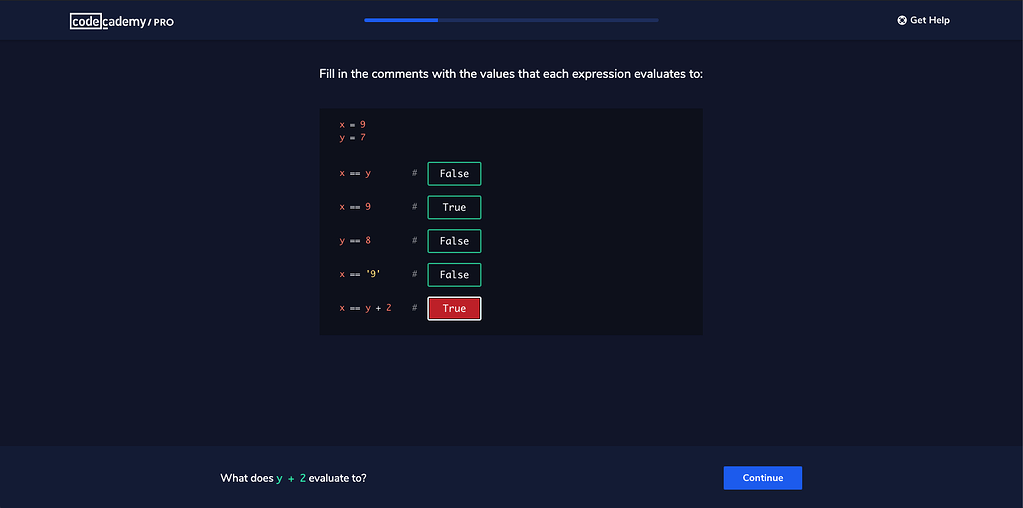 Reported Computer Science Python Control Flow Practice Quiz With Wrong Answer Bug