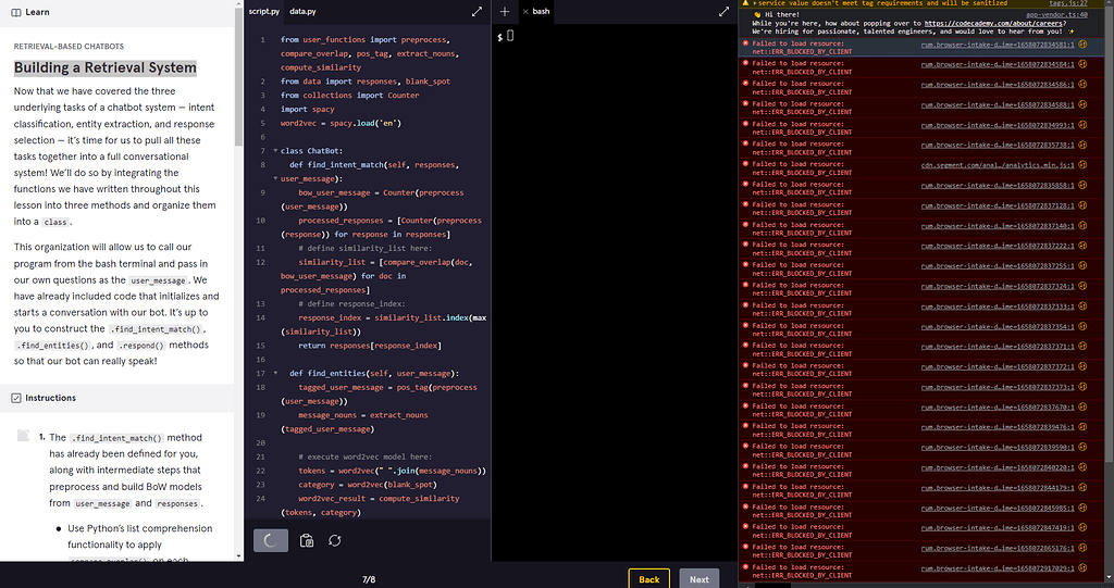 Build Chatbots with Python Skill Path - Blocked By Client - Bug ... Build Chatbots with Python Skill Path - Blocked By Client - Bug ...