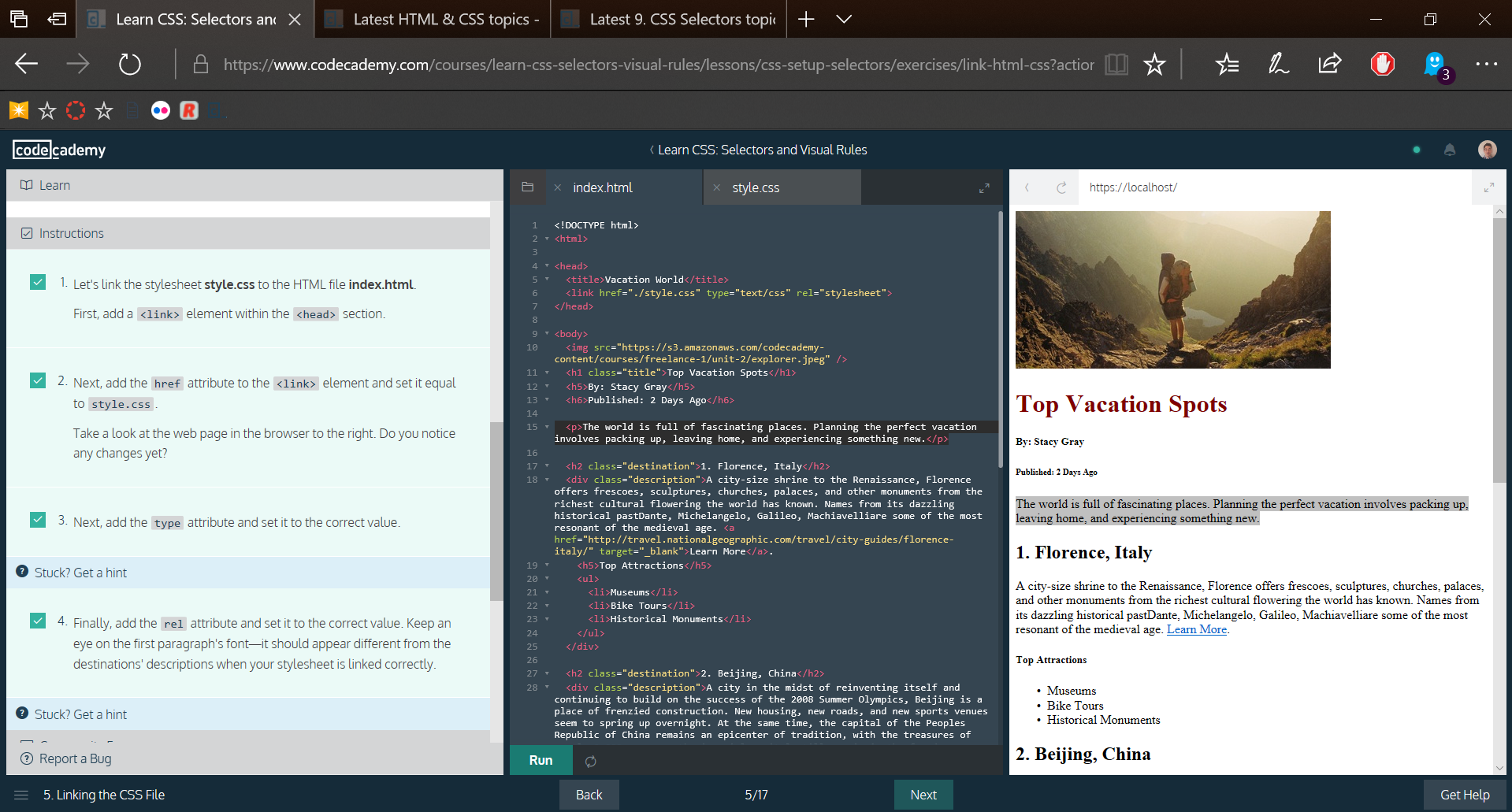 Html And Css Linking Problem In Linking The Css File 5 16 Lesson