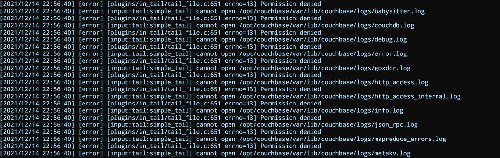 Fluent Bit Has No Access To Read Log Files Kubernetes Couchbase Forums