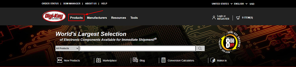 Tips for searching the DigiKey Product Index - Digikey.com Navigation ...