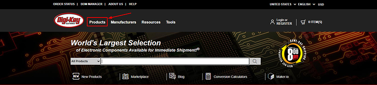 Tips for searching the DigiKey Product Index - Digikey.com Navigation ...