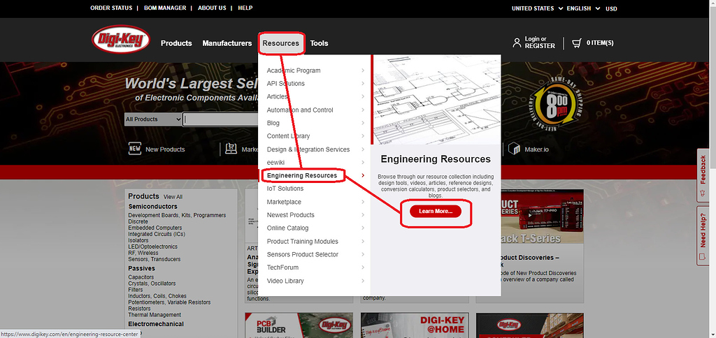 Where is the PCB Builder? - Digikey.com Navigation and Terminology ...