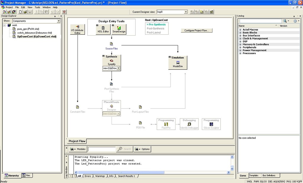 Microsemi IGLOO nano Dev Board Tutorial - Logic Design - Electronic ...
