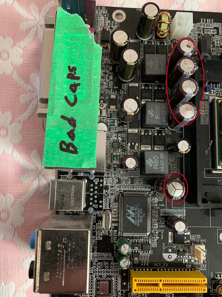 Re capping old motherboard - Capacitors - DigiKey TechForum - An ...