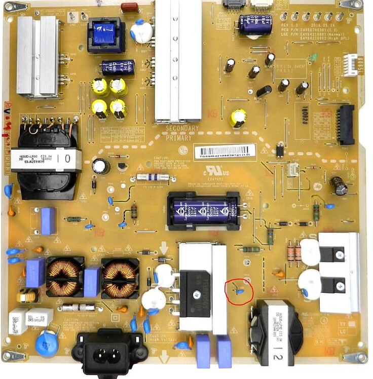 LG Power Board Capacitor identification - Capacitors - DigiKey ...