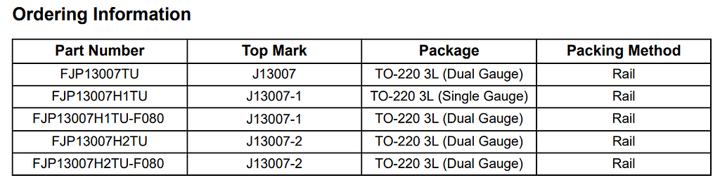 ON Semiconductor Transistor Part Marking - Discrete Semiconductor ...