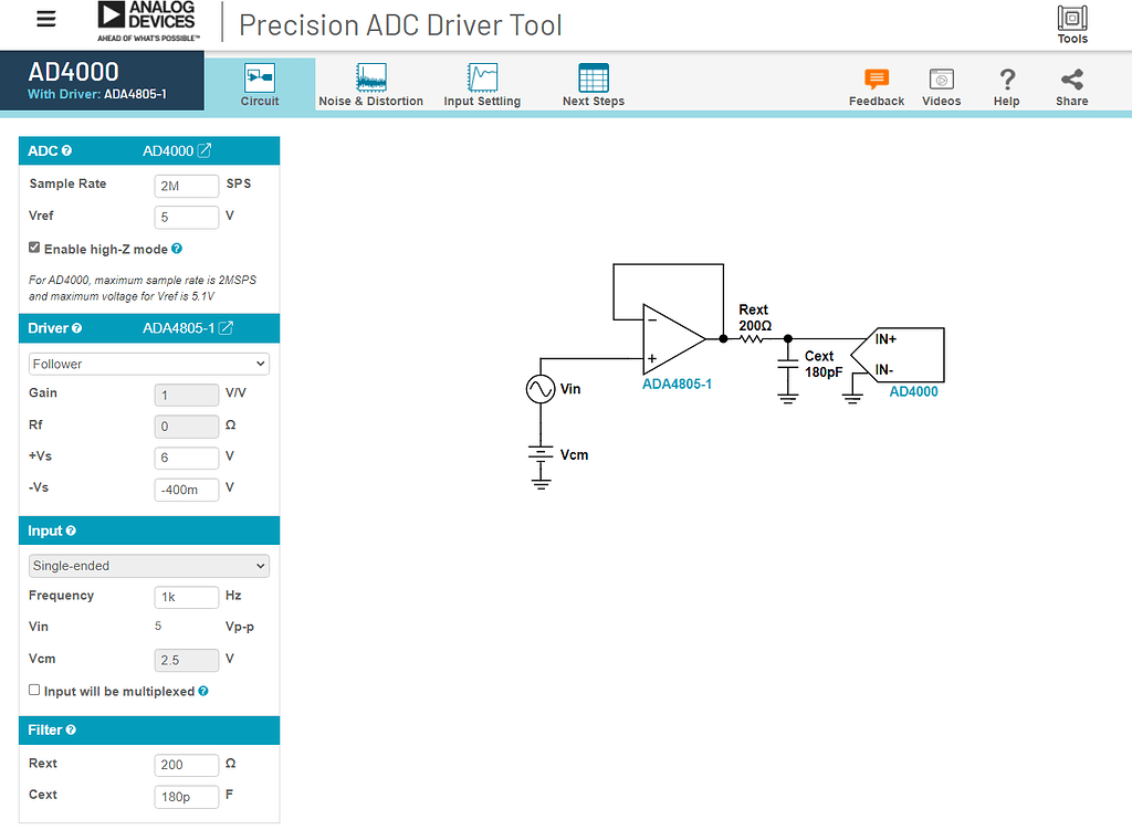 精密 ADC 驅動器設計工具 - 產品技術提示 - DigiKey TechForum - An Electronic Component and Engineering Solution Forum