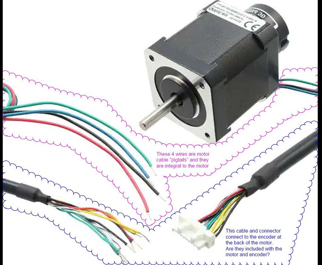 Is the encoder cable shown in picture included? - Motors, Actuators ...