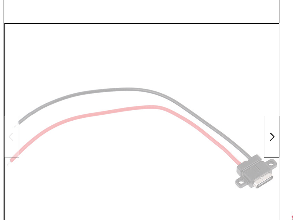USB C Female IP Connector with Two Pin Terminal - Rectangular ...