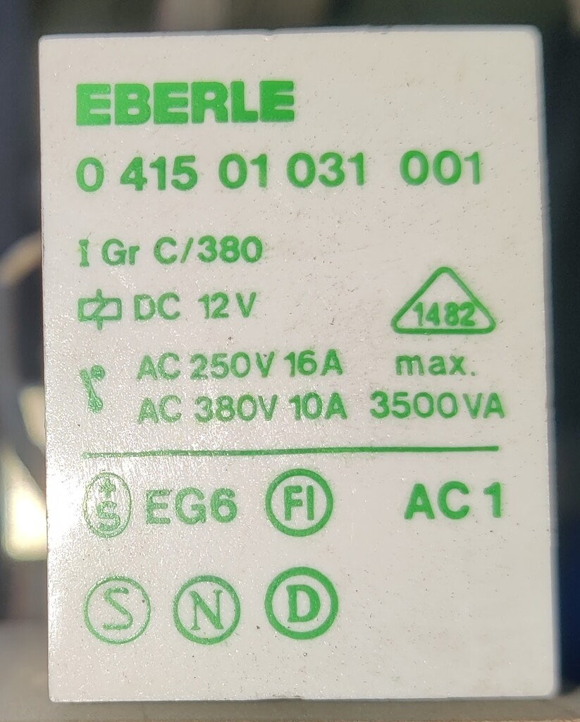 Relay alternative for Eberle 0 415 01 031 001 - Relays - DigiKey TechForum - An Electronic ...