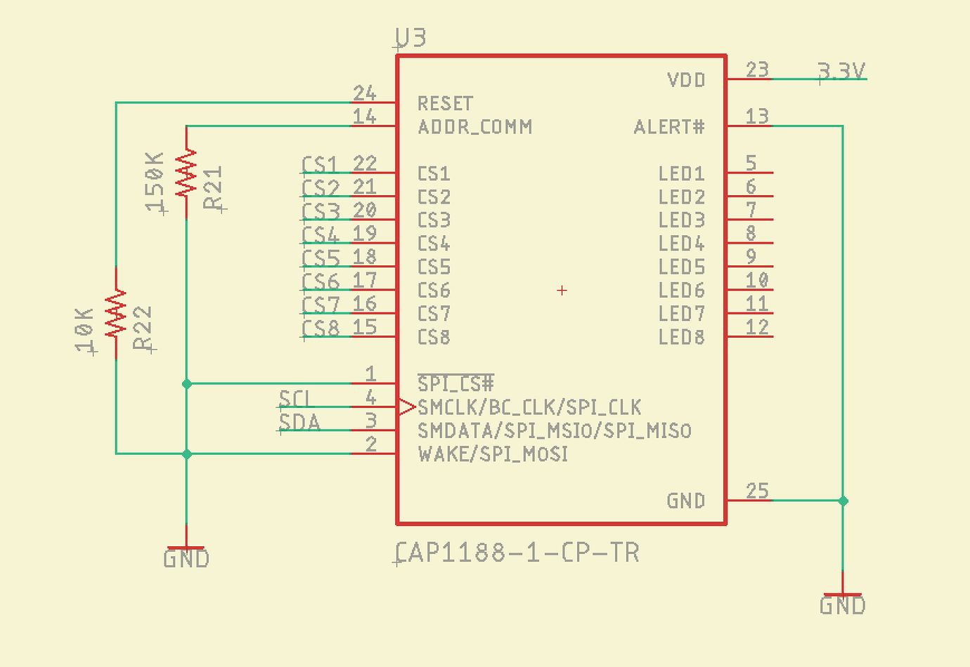 CAP1188 pin connections - Integrated Circuits (ICs) - DigiKey TechForum ...