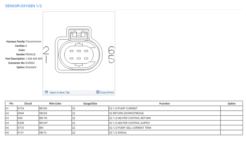 Connectors for Oxygen Sensor Module on Dodge RAM 3500 - Rectangular ...