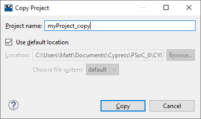 Copying a Project in ModusToolbox 2.0 - Supplier Documentation ...