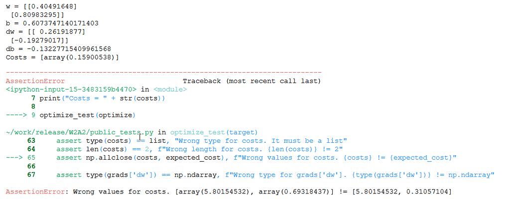 [week 2 Exercise 6] Wrong Values For Costs Improving Deep Neural Networks Hyperparameter