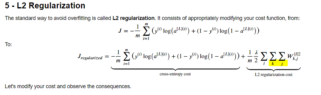 Dls 2 Week 1 Programming Assignment 2 About Notation Improving Deep Neural Networks