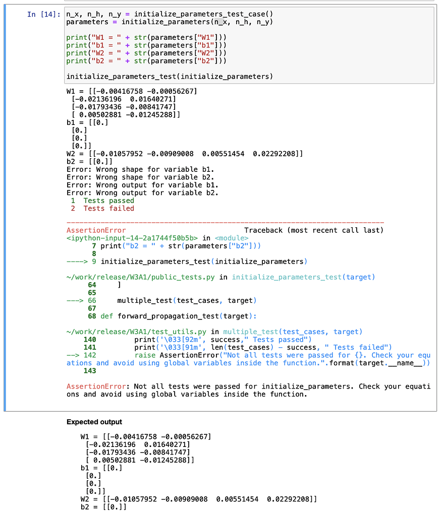 W3_'Initialize Parameters'_test fails - Neural Networks and Deep ...