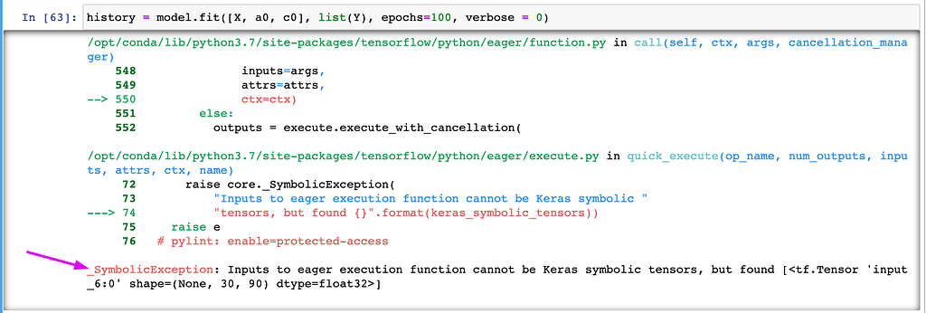 Course-5, Week-1, Assignment-3, Exercise-1: Jazz improvisation with LSTM, _SymbolicException ...