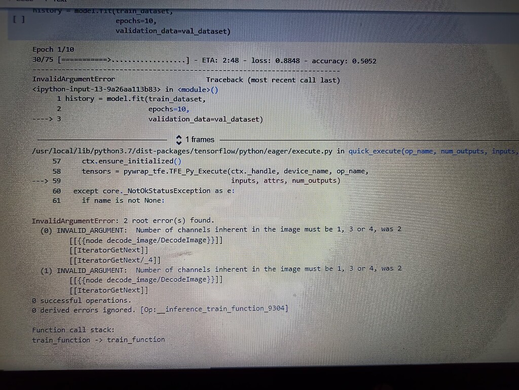 Error in transfer learning - Convolutional Neural Networks - DeepLearning.AI