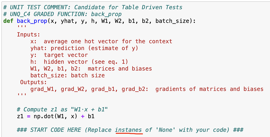 C2 W4 assignment misspelling - NLP with Probabilistic Models - DeepLearning.AI