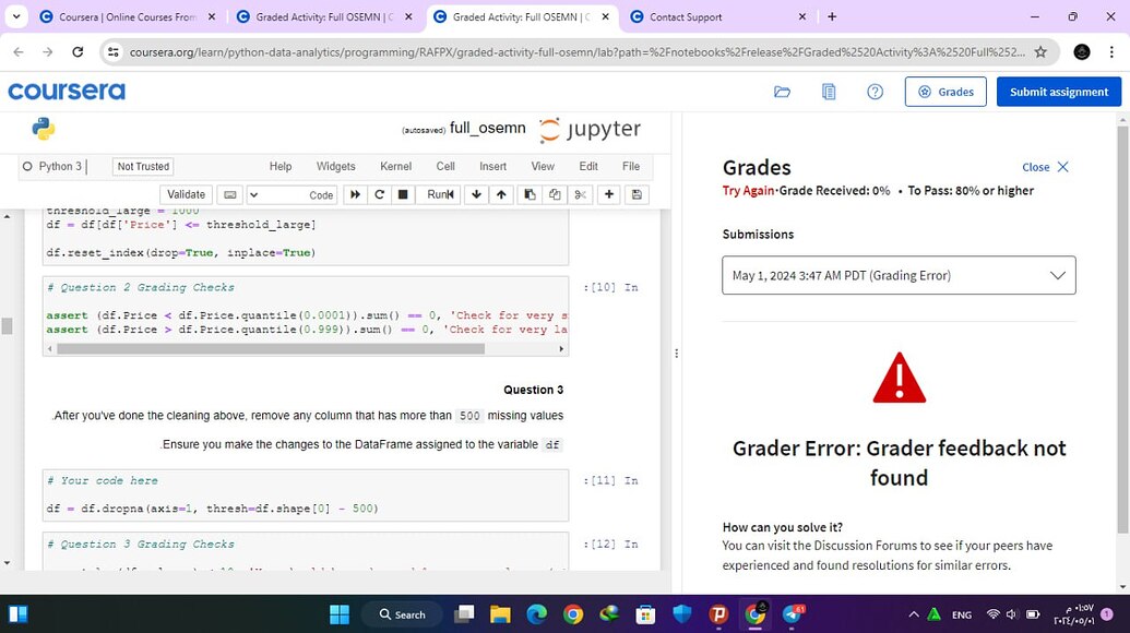 Grading Error in Jupyter lab - AI For Everyone - DeepLearning.AI