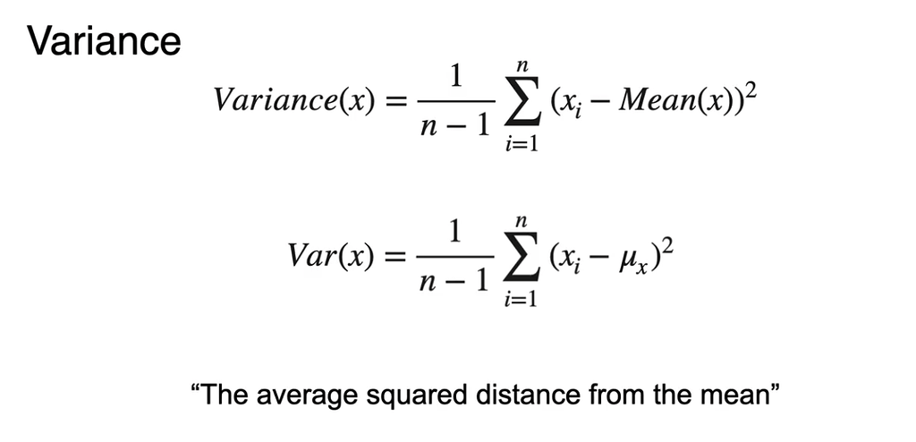 Variance calculation - Linear Algebra for Machine Learning and Data Sc ...