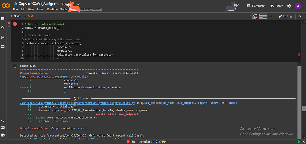 C2 W1 Assignment Unimplementederror Graph Execution Error Convolutional Neural Networks In 4549