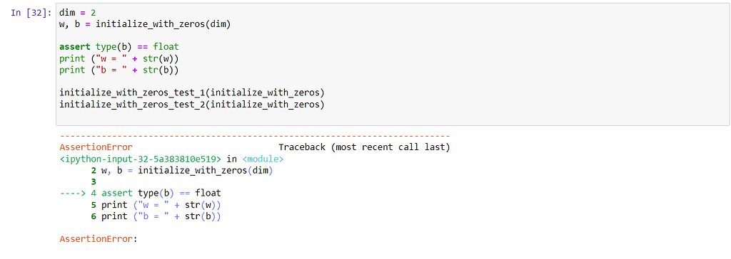 W2a2initialize With Zerosdatatype Error Neural Networks And Deep Learning Deeplearningai 6204